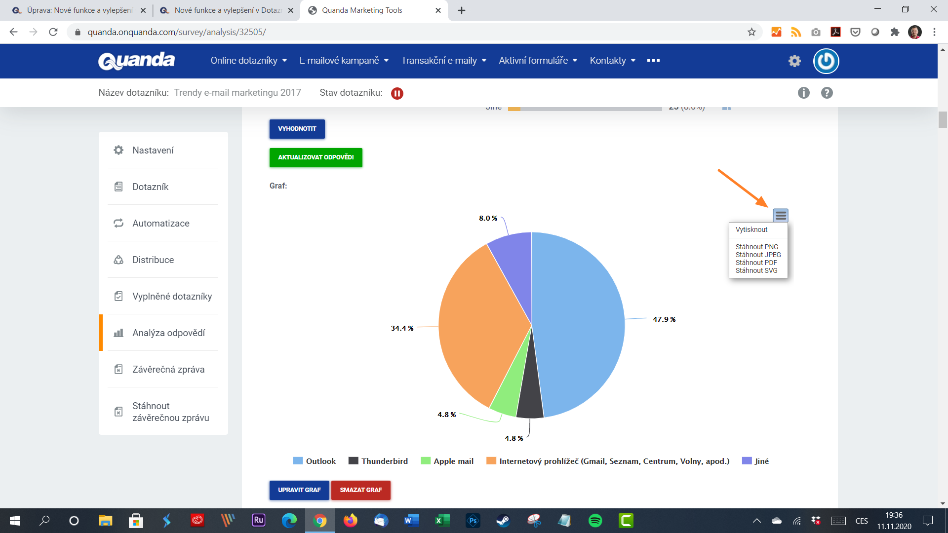 Nové funkce a vylepšení v Dotaznících | Quanda